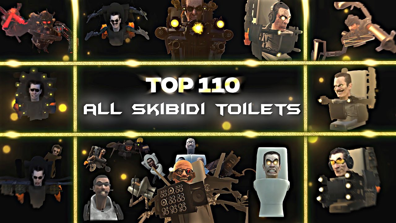 All skibidi toilets from weakest to strongest (TOP 110) #skibiditoilet ...