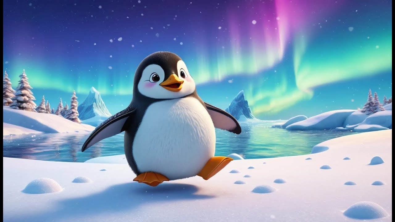 Penguin Train – Who Slips on the Tracks First? 🚂 ️ | Silly Winter Song ...