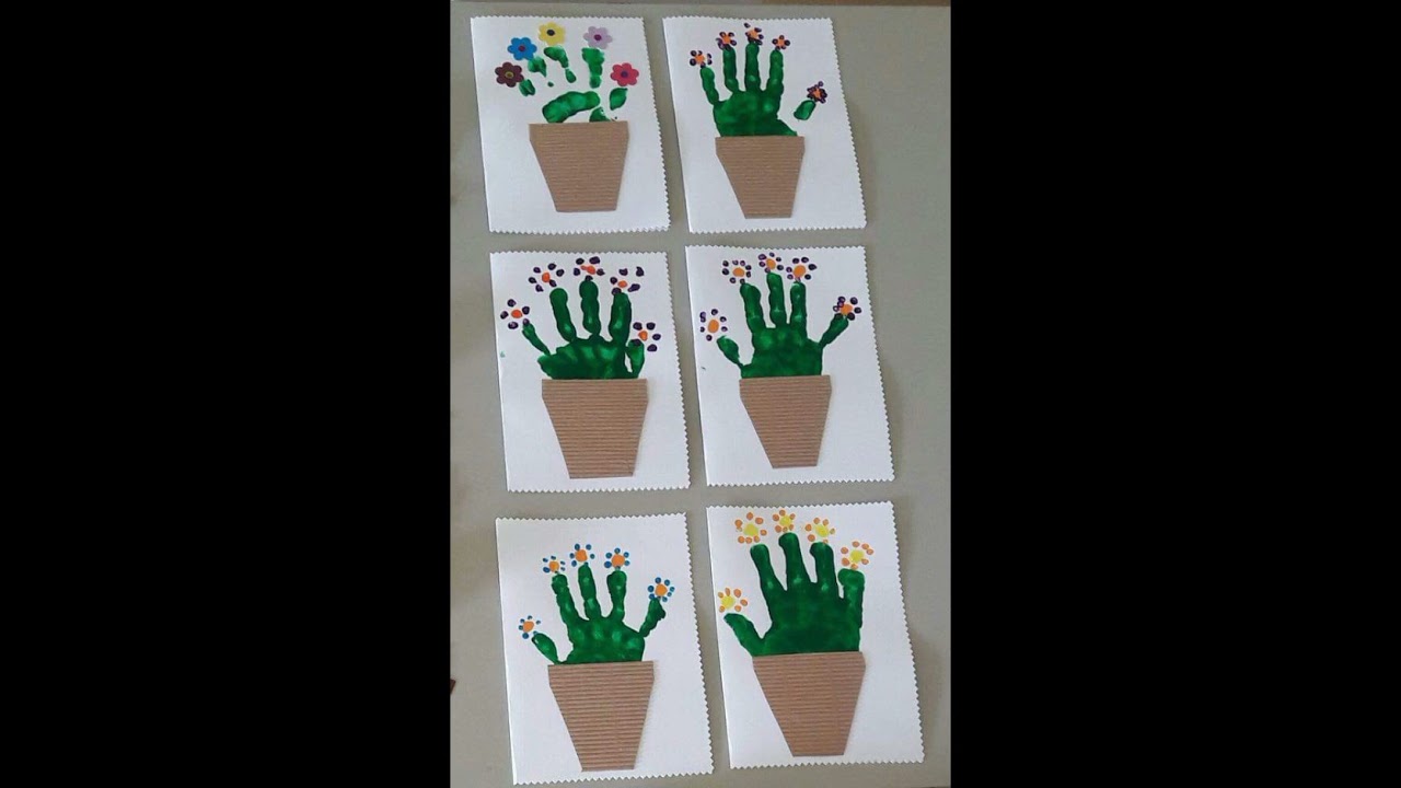 Amazing hand and foot print crafts - YouTube