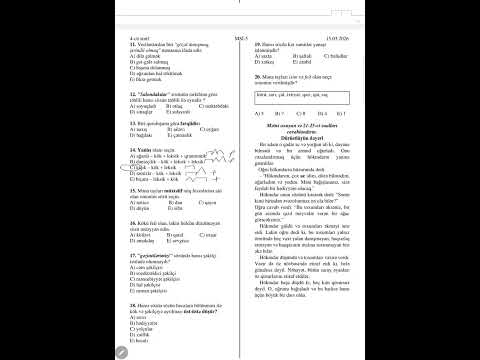 15.03.2026.  DƏYANƏT liseyinə hazırlıq. 4-cü sinif.MSİ-5. Azərbaycan dili suallarının izahı.