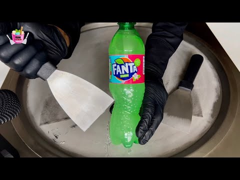 Fanta tropicool | ice cream rolls- asmr - how to make ice cream rolls ...