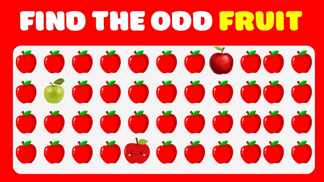Find the Odd Fruit Out Challenge – Can You Spot It? (Fun Game for All ...