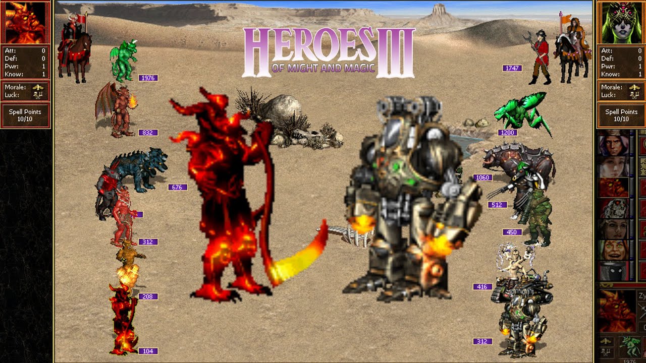 Heroes 3 COMBAT One year growth Inferno vs Ciberium - YouTube