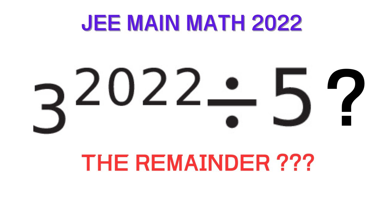 Interesting division with the pattern | JEE Main Math 2022 | #3 series ...