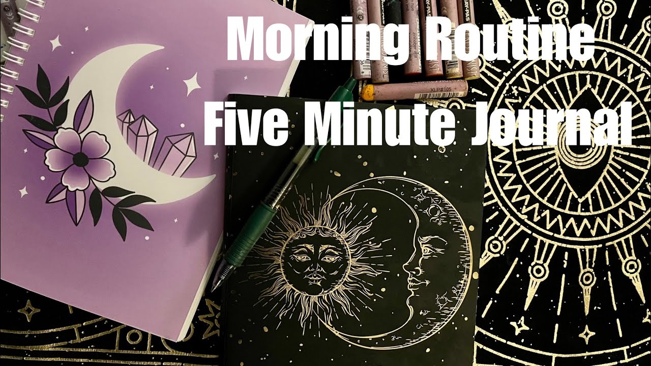 Morning Routine Five Minute Journal - Sticker Book & Oil Pastels - YouTube