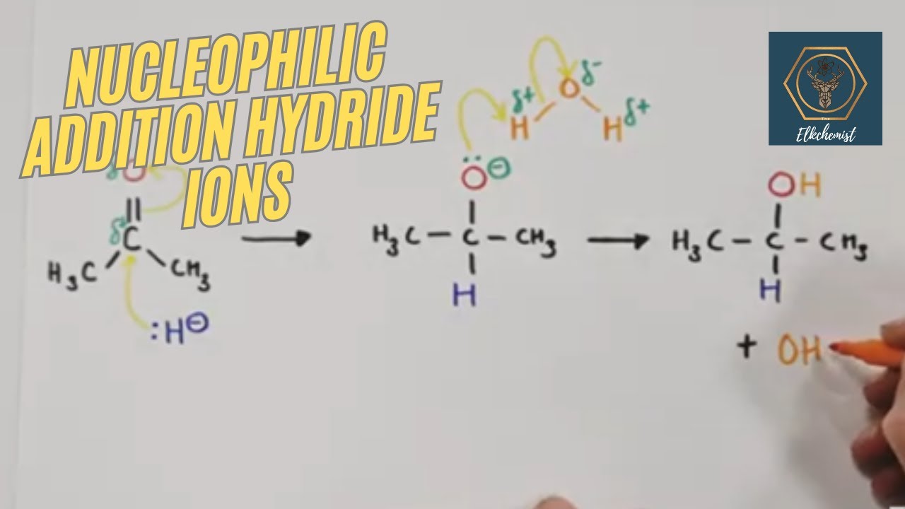 Nucleophilic Addition with Hydride ion | A Level Chemistry - YouTube