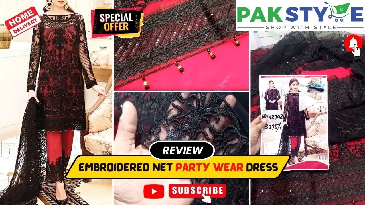 Designer Black NET Wedding Dress | Fancy Net Party Wear Dress Design ...