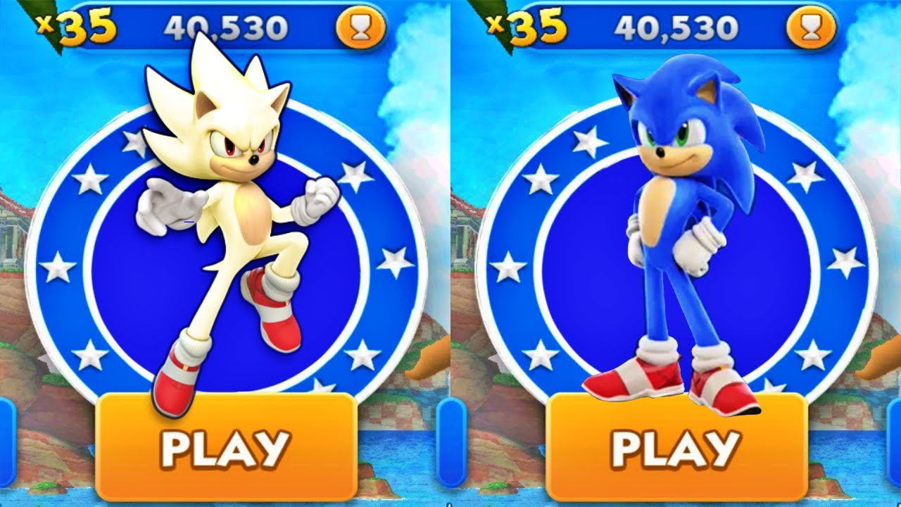 Sonic Dash - Movie Hyper Sonic VS Movie Sonic New Character & Fully ...