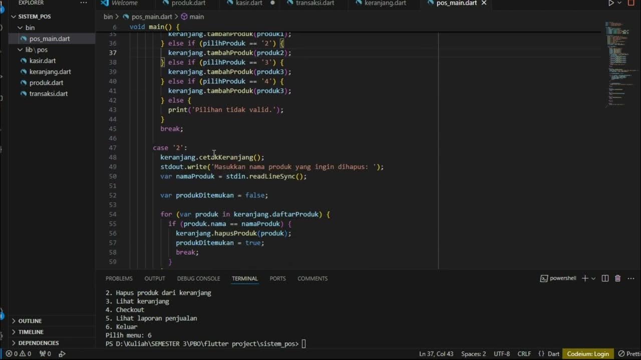 Sistem Point of Sales (POS) - Tugas Praktik Object Oriented Programming - YouTube