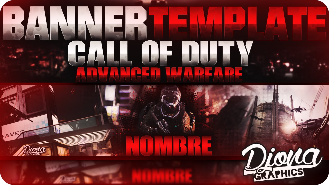 Banner - Template / Editable - Call Of Duty AW - YouTube