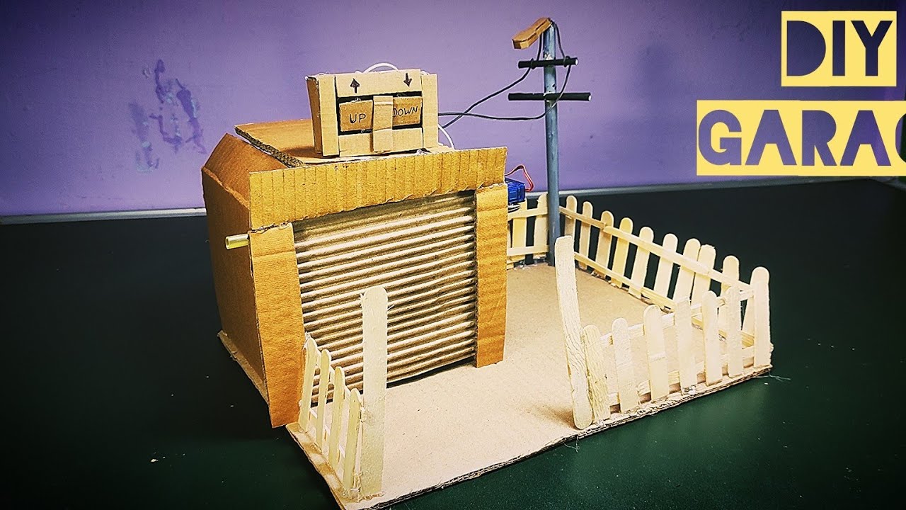 Diy cardboard garage house at home|simple remot control cardboard ...
