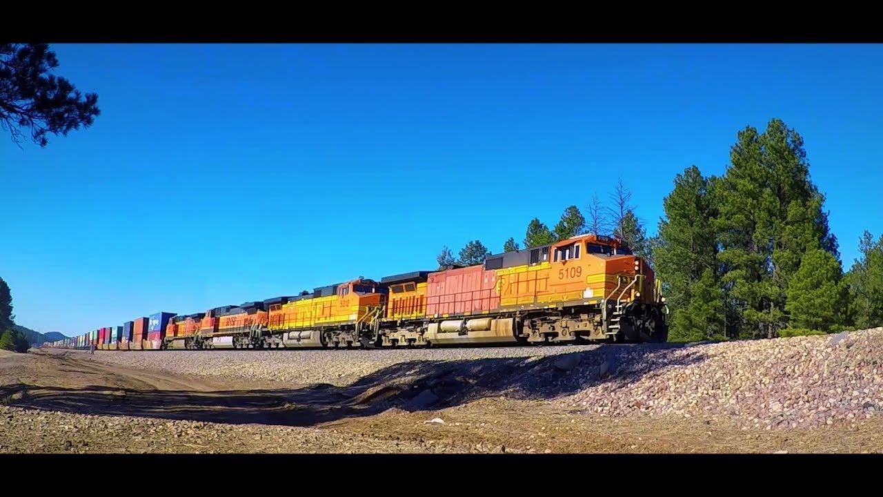 Chasing the BNSF Trains in North Arizona - Part 2 - YouTube