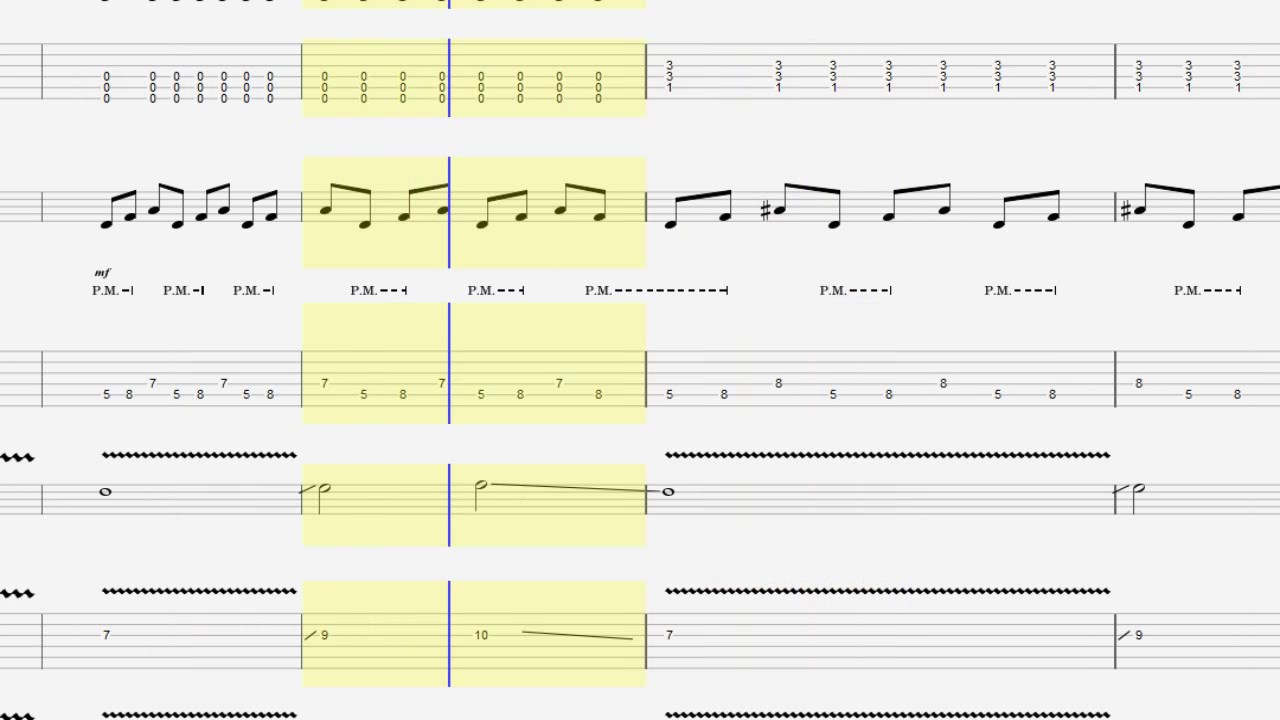 How to play Avenged Sevenfold St James Tabs - YouTube