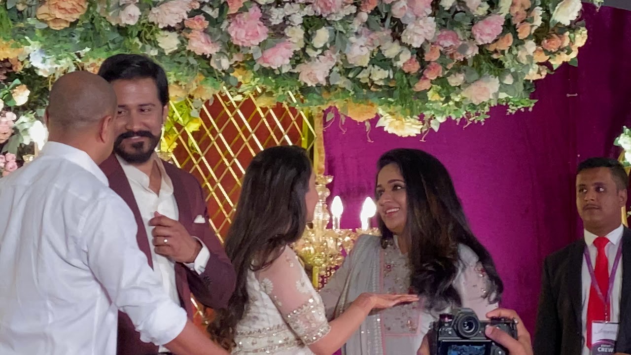 Dileep and kavya madhavan at bhamas wedding reception 4k - YouTube