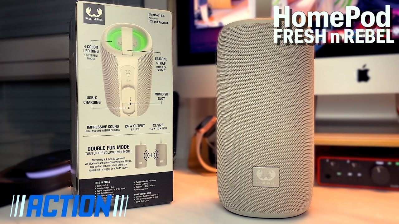 Le HomePod XL de chez ACTION enceinte Bluetooth FRESH n REBEL WIRELESS ...