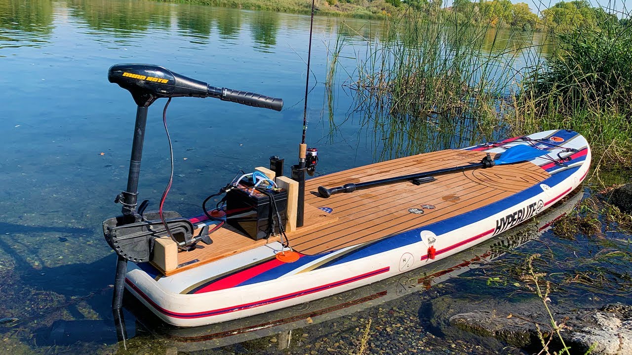 SUP Motorized Inflatable Paddle Board! - YouTube