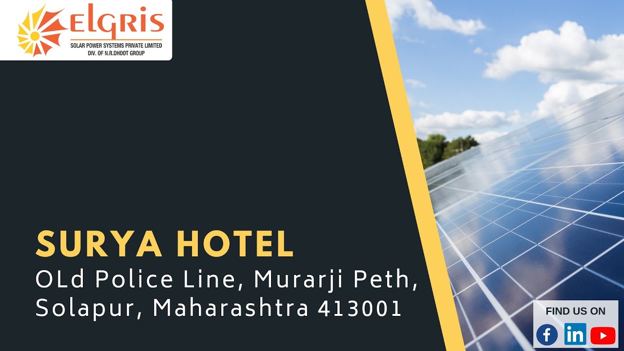 Surya Hotel Solar Project by Elgris Solar Power Systems Private Limited ...