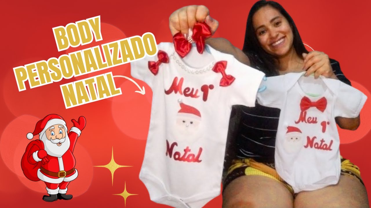 (Passo a Passo) Body Personalizado Natal Curso Gratuito Faça uma Renda ...