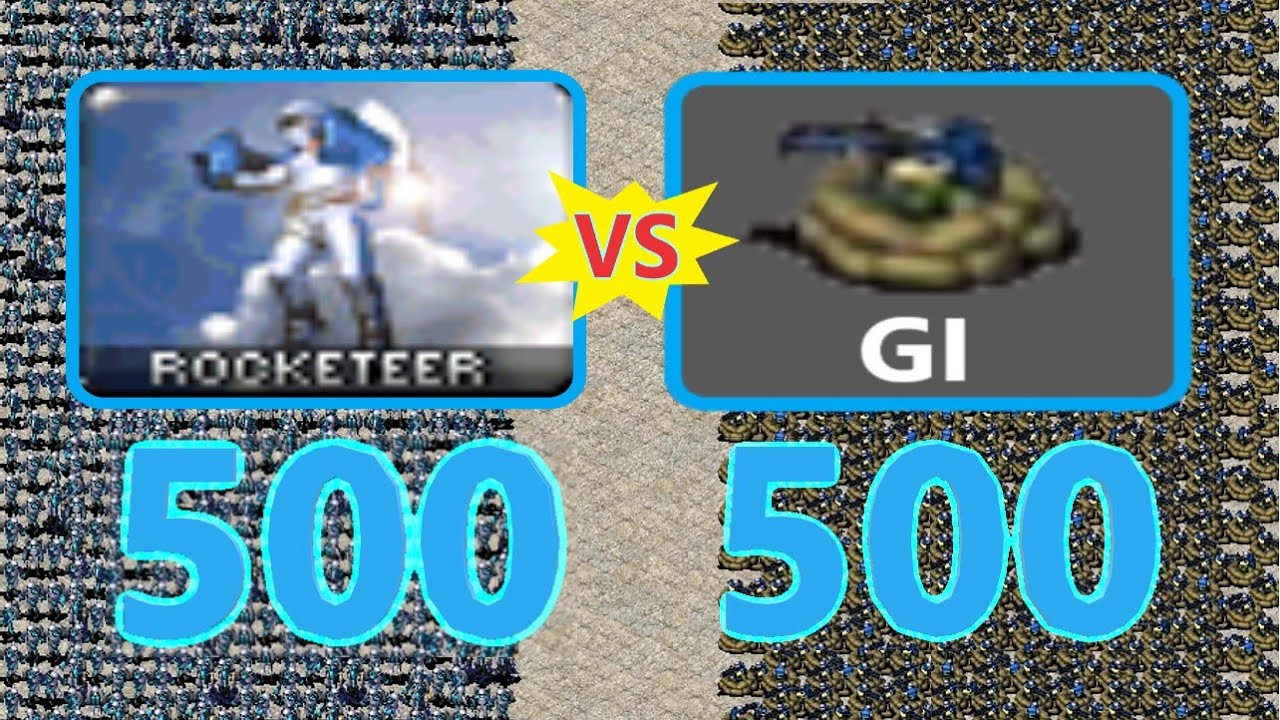 Rocketeers vs Gi's Deployed - Red Alert 2 - YouTube