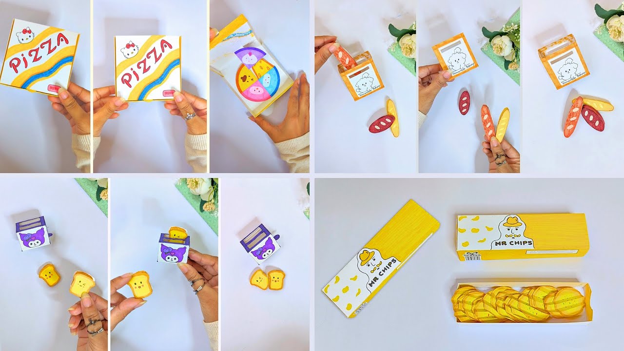 4 Best Paper Craft Ideas | Hello Kitty Pizza DIY | DIY Mr Paper Chips ...