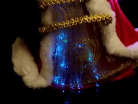 Santa Claus Holiday/Christmas Tree Topper - fiber optic lights ...