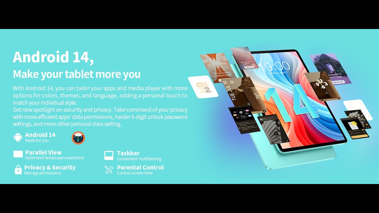 ODEA A10 Android 14 Tablets / Key Features - YouTube