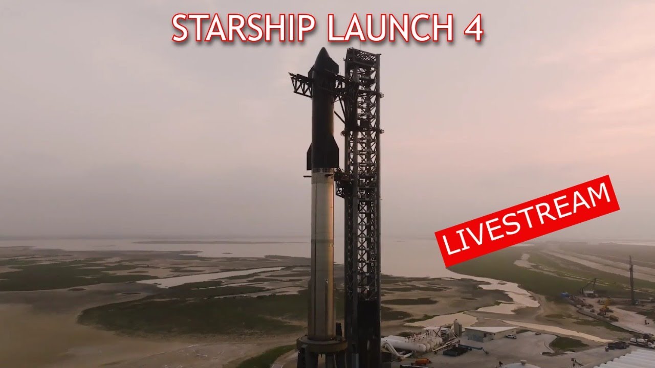 STARSHIP LAUNCH 4 | LIVESTREAM - YouTube