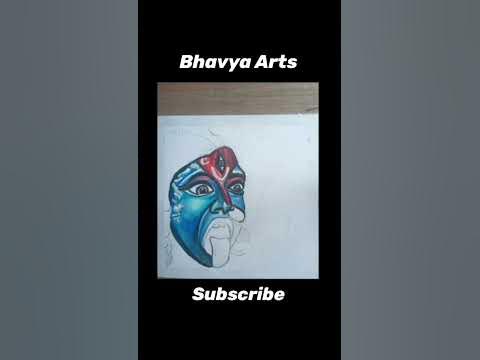 Drawing Kali Maa , Bhavya Arts #shorts - YouTube