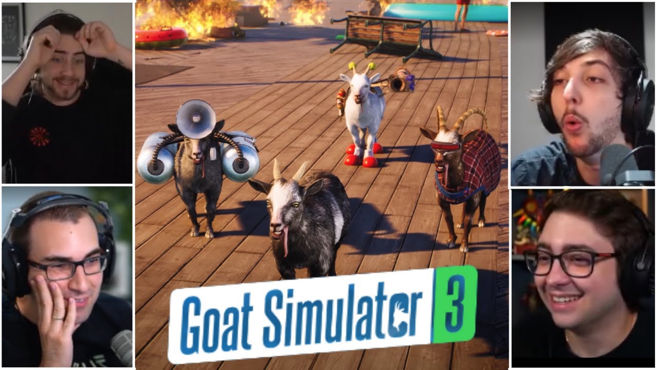 GOAT SIMULATOR 3 | YOUTUBERS REAGINDO AO ANUNCIO DE GOAT SIMULATOR 3 ...