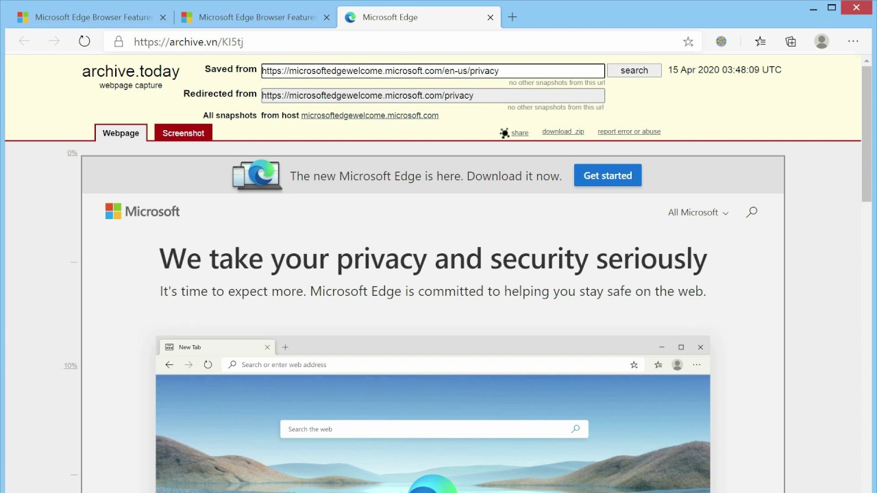 How To archive link with Archive Page extension in Edge - YouTube
