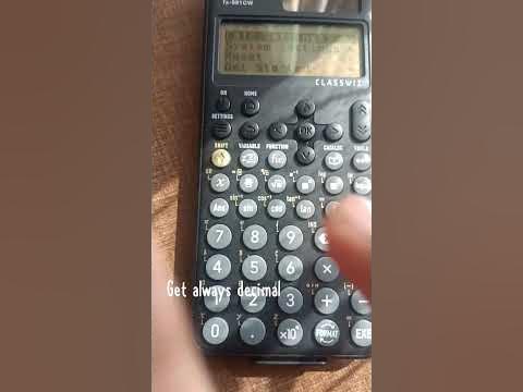 how to always get decimal value in Casio classwiz fx 991 -cw calculator #991cw calculator hack ...