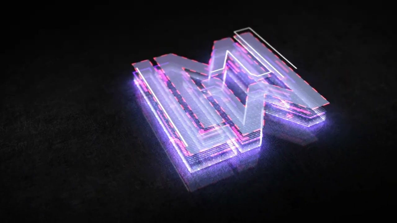 Digital 3D Neon Style Logo Reveal 4K - YouTube