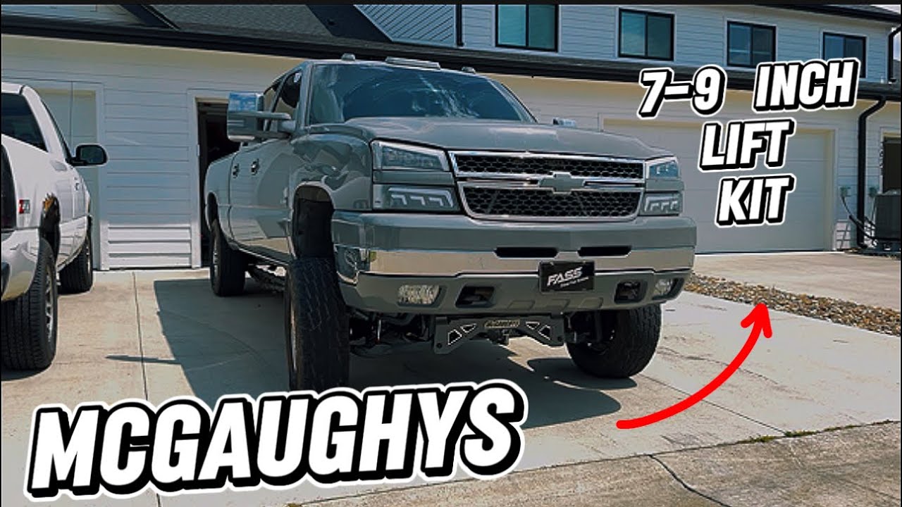 Installing the NEWLY DESIGNED 9 inch McGaughys lift kit on my Duramax ...