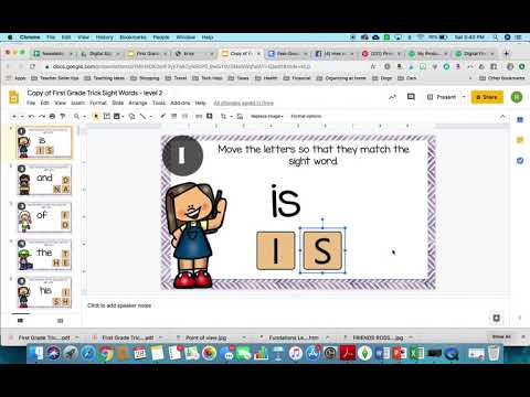 Walkthrough of Digital Resource - First Grade Trick Words Level 2 - YouTube