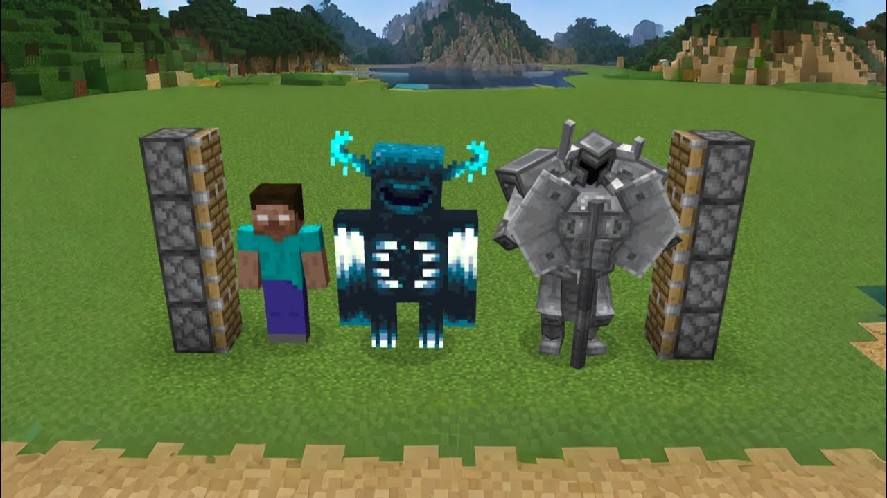 Herobrine + Smilling Warden + Ferrous wroughtnaut = ? - YouTube