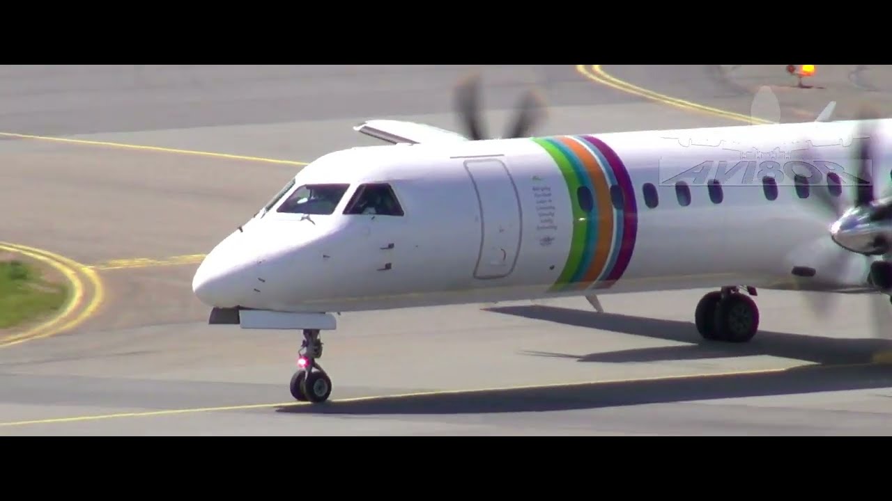 SE-MFF Sverigeflyg Saab 2000 at ESSB/BMA (Stockholm-Bromma airport ...