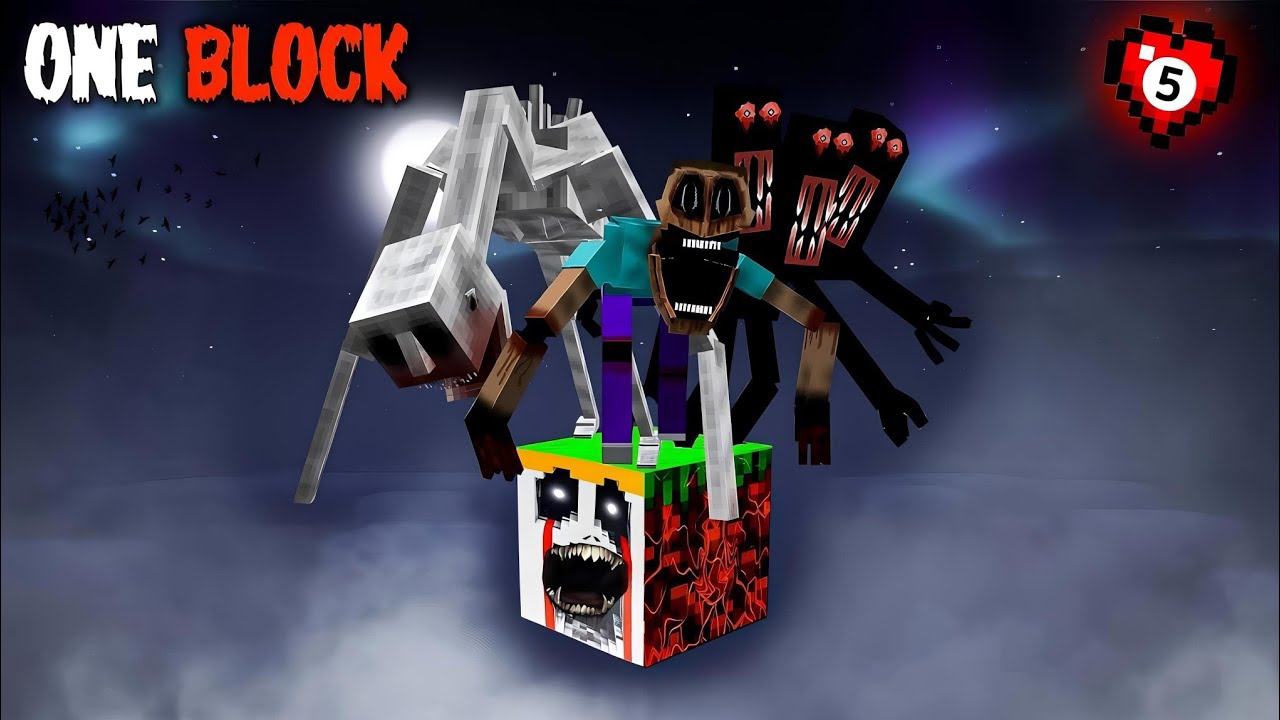 I Survive Most Terrifying Creature in Minecraft Horror One Block Ep:-5 ...