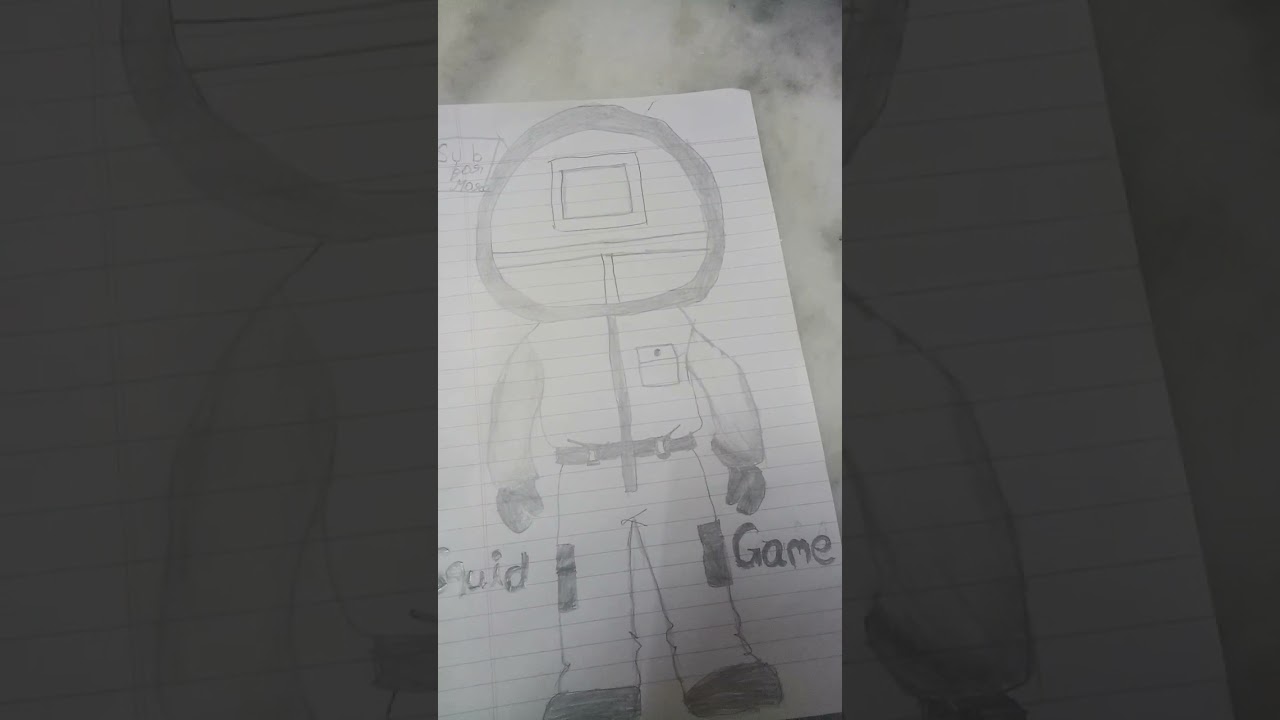 Squid Game Sqaure Guard Skectch Drawing - YouTube