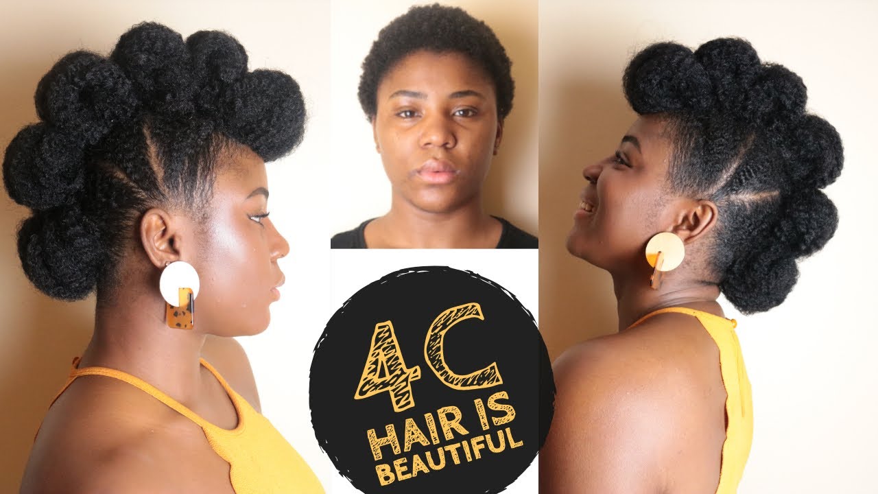 HOW TO STYLE SHORT NATURAL HAIR | Easy protective style |4c hair ...