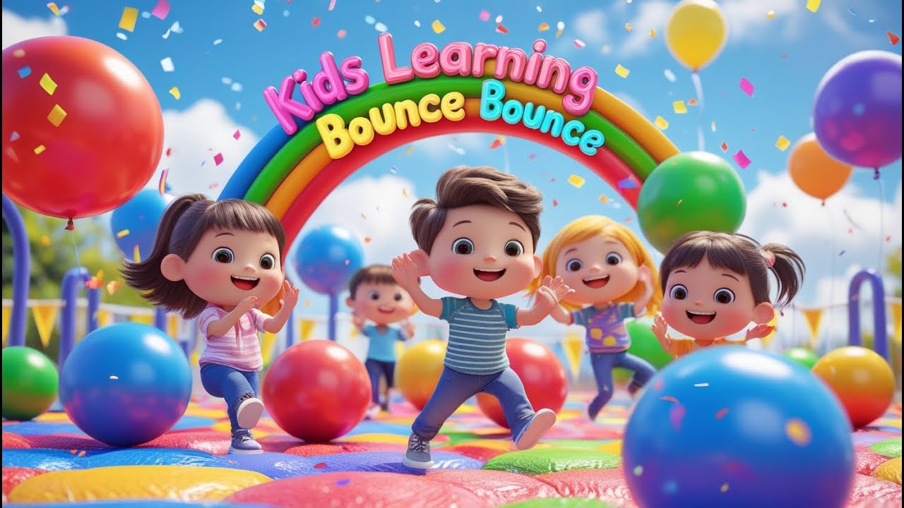 ⚽🏀 Bounce Bounce Poem – Fun Ball Game Song for Kids 🎉#nurseryrhymes # ...