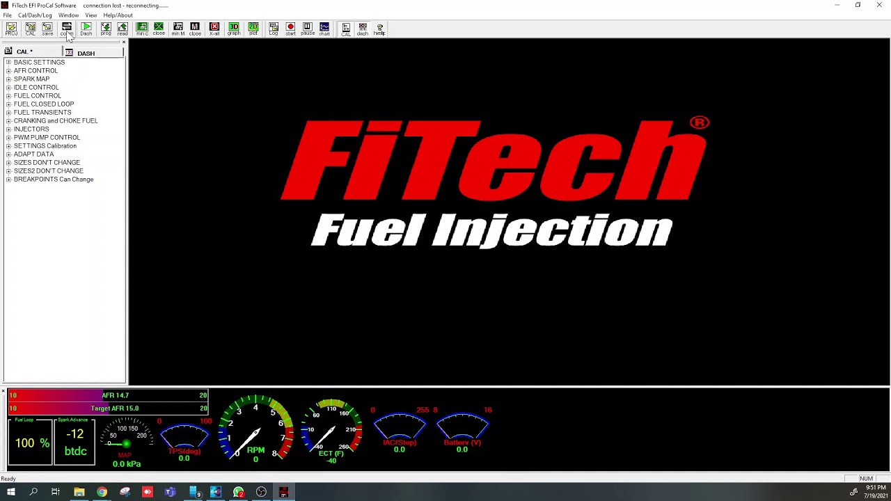 How to Connect to FiTech Fuel Injection ECU using ProCal Software - YouTube