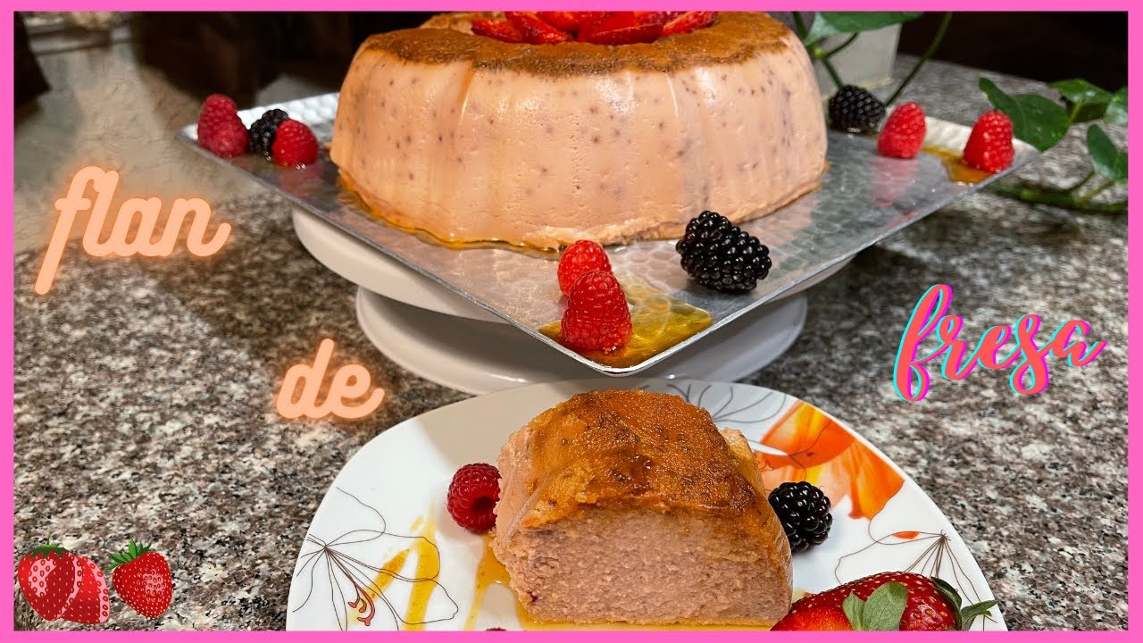 💥COMO hacer FLAN NAPOLITANO de FRESA 🍓 FACIL y DELICIOSO 🤤 - YouTube