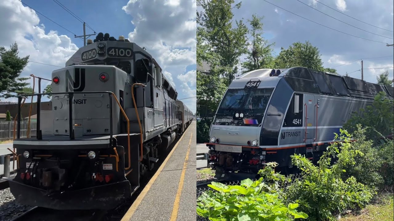 Old and New Locomotives 2: NJT 4100 GP40PH-2 and 4541 ALP-45A at ...