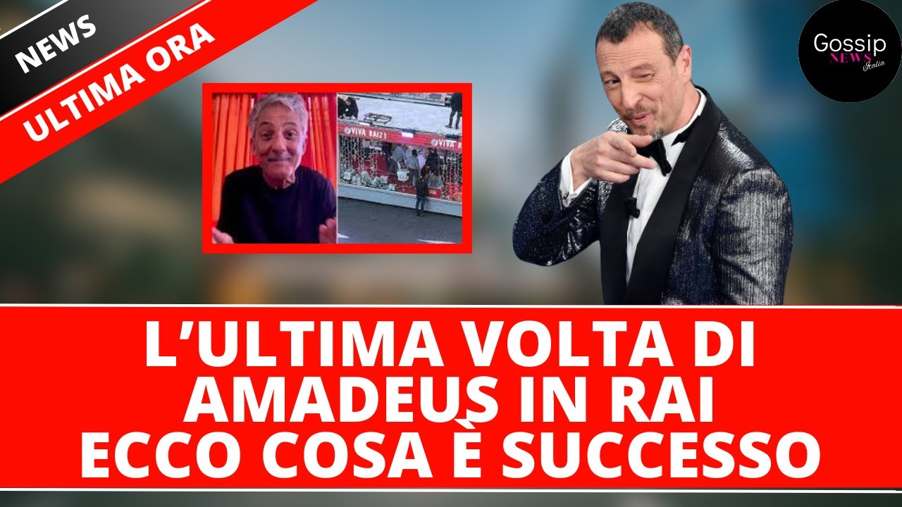 L'ultima volta di Amadeus in Rai - Ecco cosa è successo in diretta TV con Fiorello - YouTube
