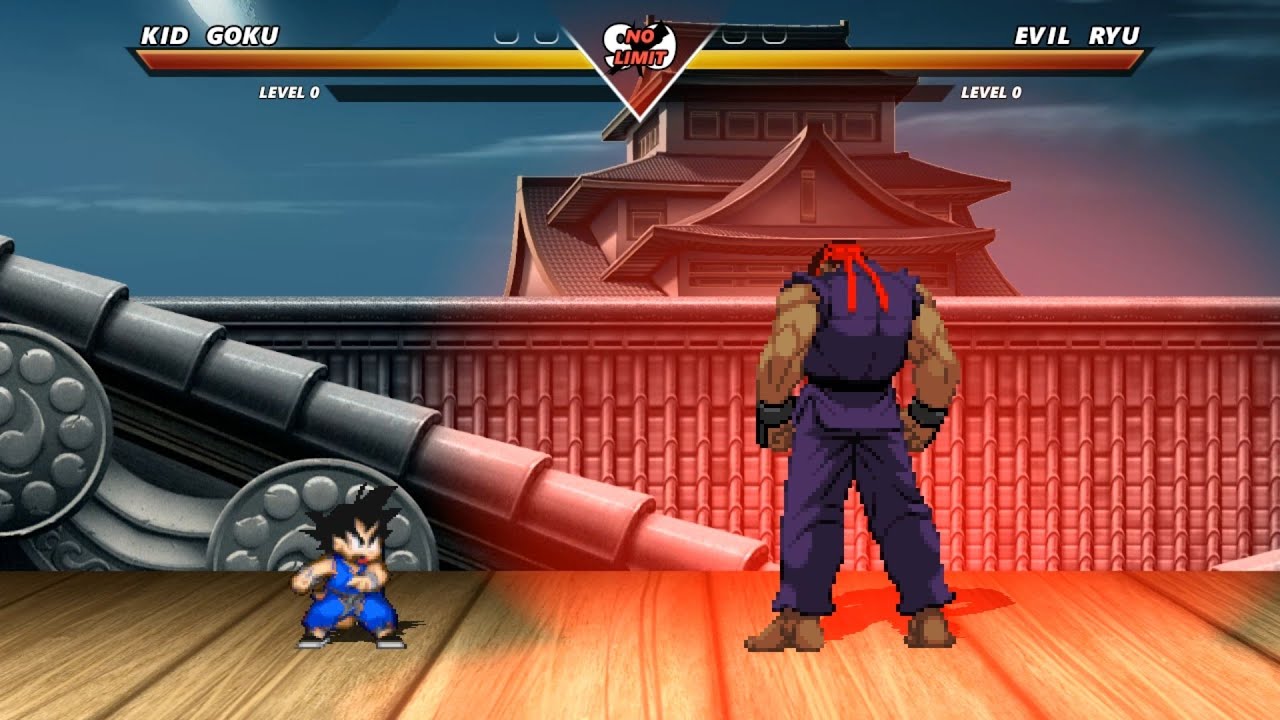 KID GOKU vs EVIL RYU - High Level Insane Fight! - YouTube