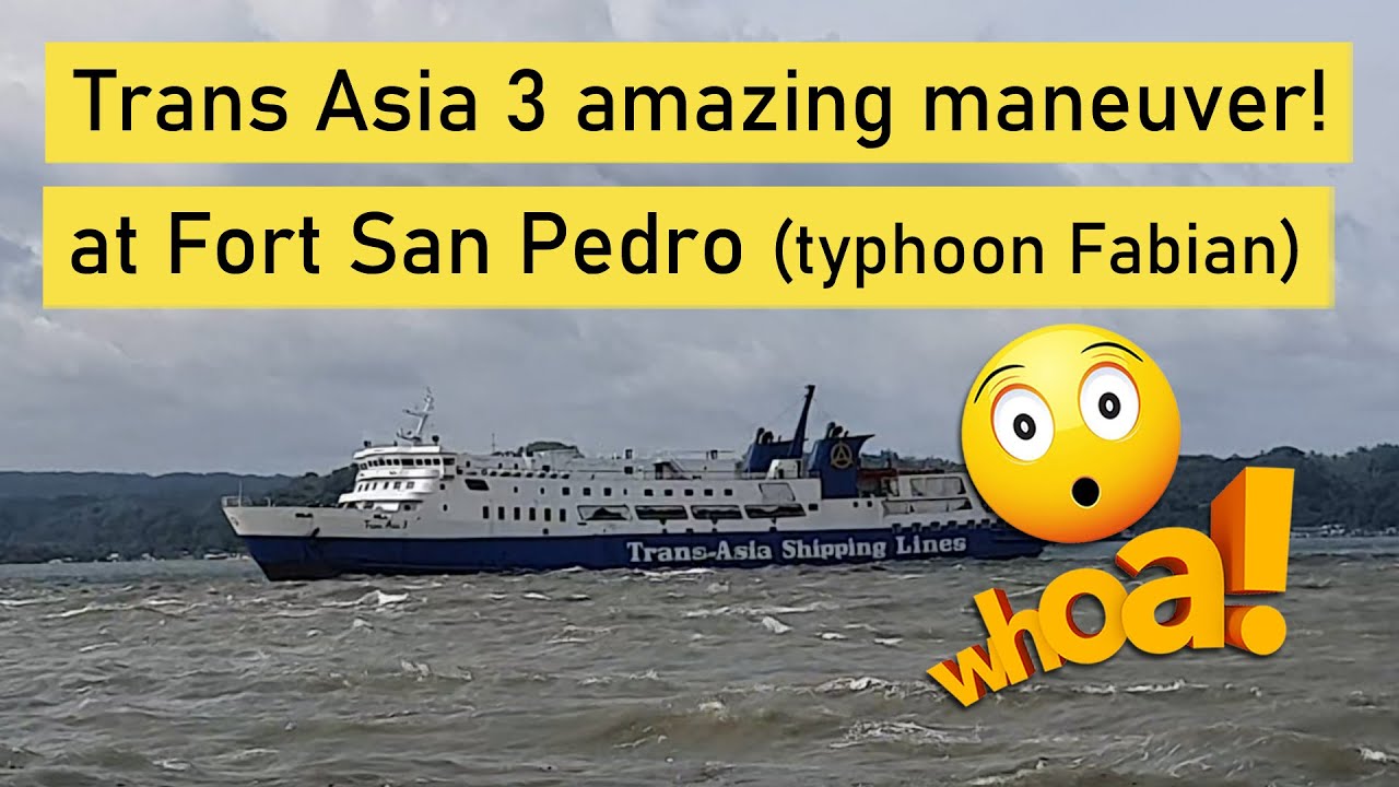Iloilo City - Trans Asia 3 Amazing Maneuver at Fort San Pedro! (Typhoon ...