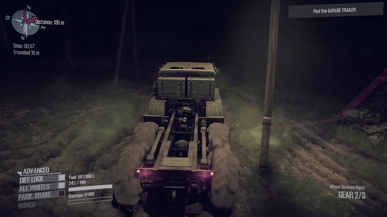 Spintires: MudRunner Night Safari Challenge Full 3 stars - YouTube