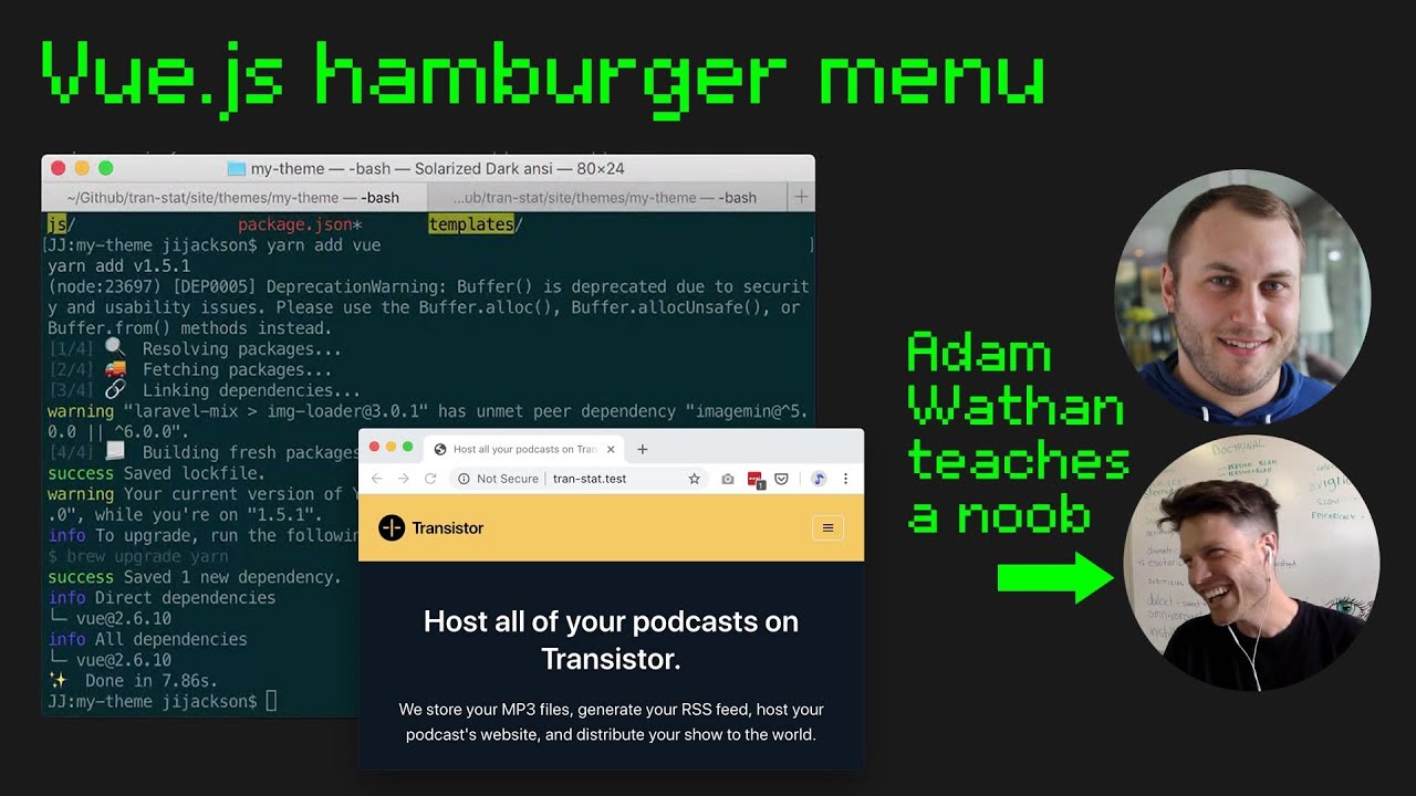 Tutorial Make A Hamburger Menu With Vuejs Tailwind Css Adam Wathan 1847