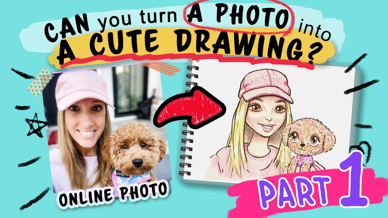 How To Draw Cute From Real Life | Doodle Puppy and Girl (ASMR)| EP 8-1 ...