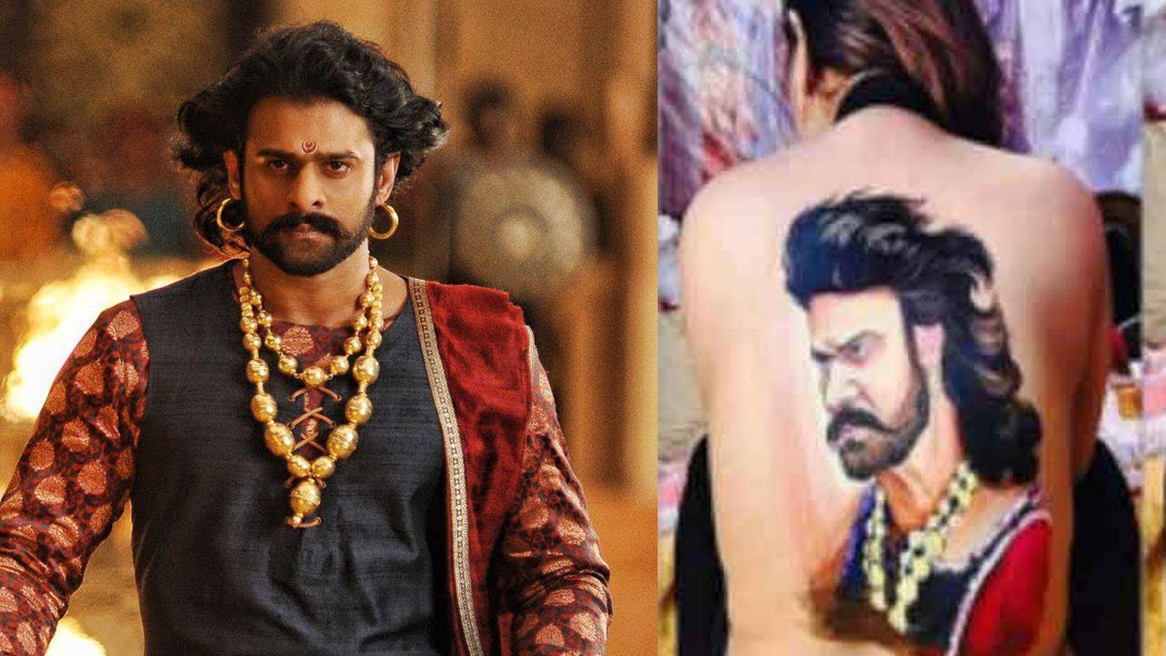 Prabhas Tattoo on his Female Fan's back | Bahubali Prabhas, Prabhas Fan ...